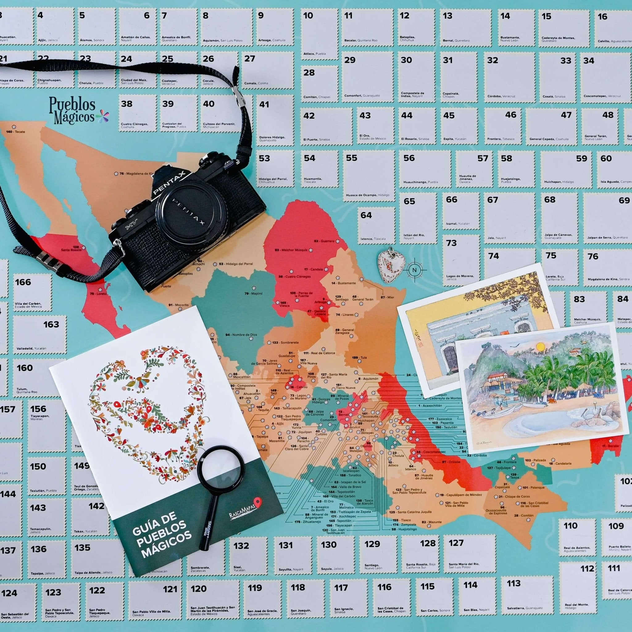 DOS Rasca Mapa de los 177 Pueblos Mágicos de México 📣 ACTUALIZADO 2024📣 ...