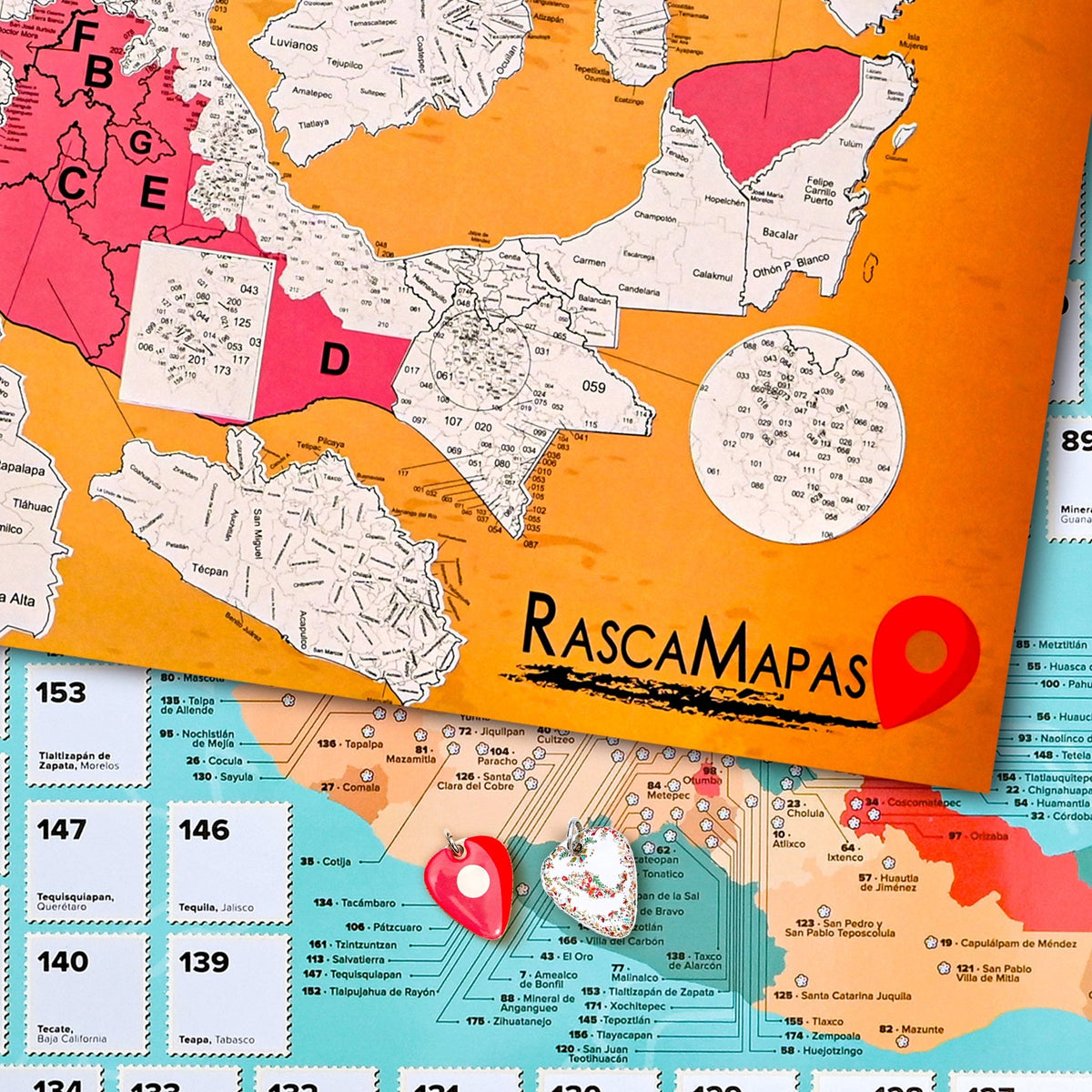 Mapa rascable de Municipios + Rasca Mapa de los 177 Pueblos Mágicos de ...