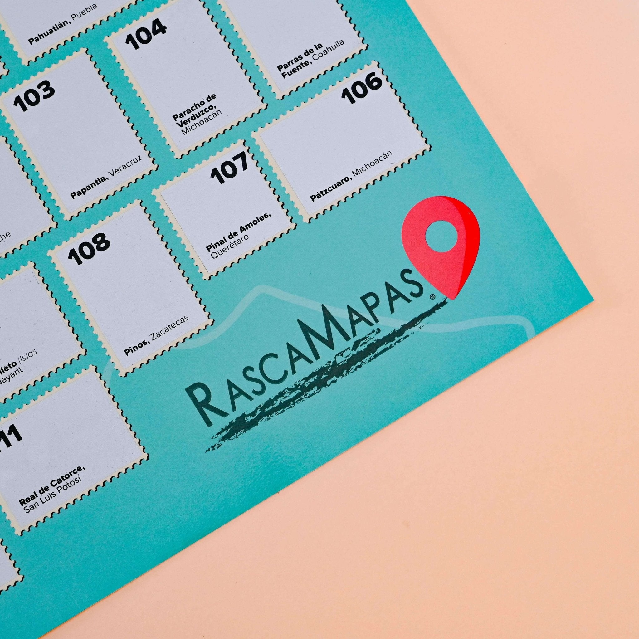 Mapa rascable de Municipios + Rasca Mapa de los 177 Pueblos Mágicos de ...