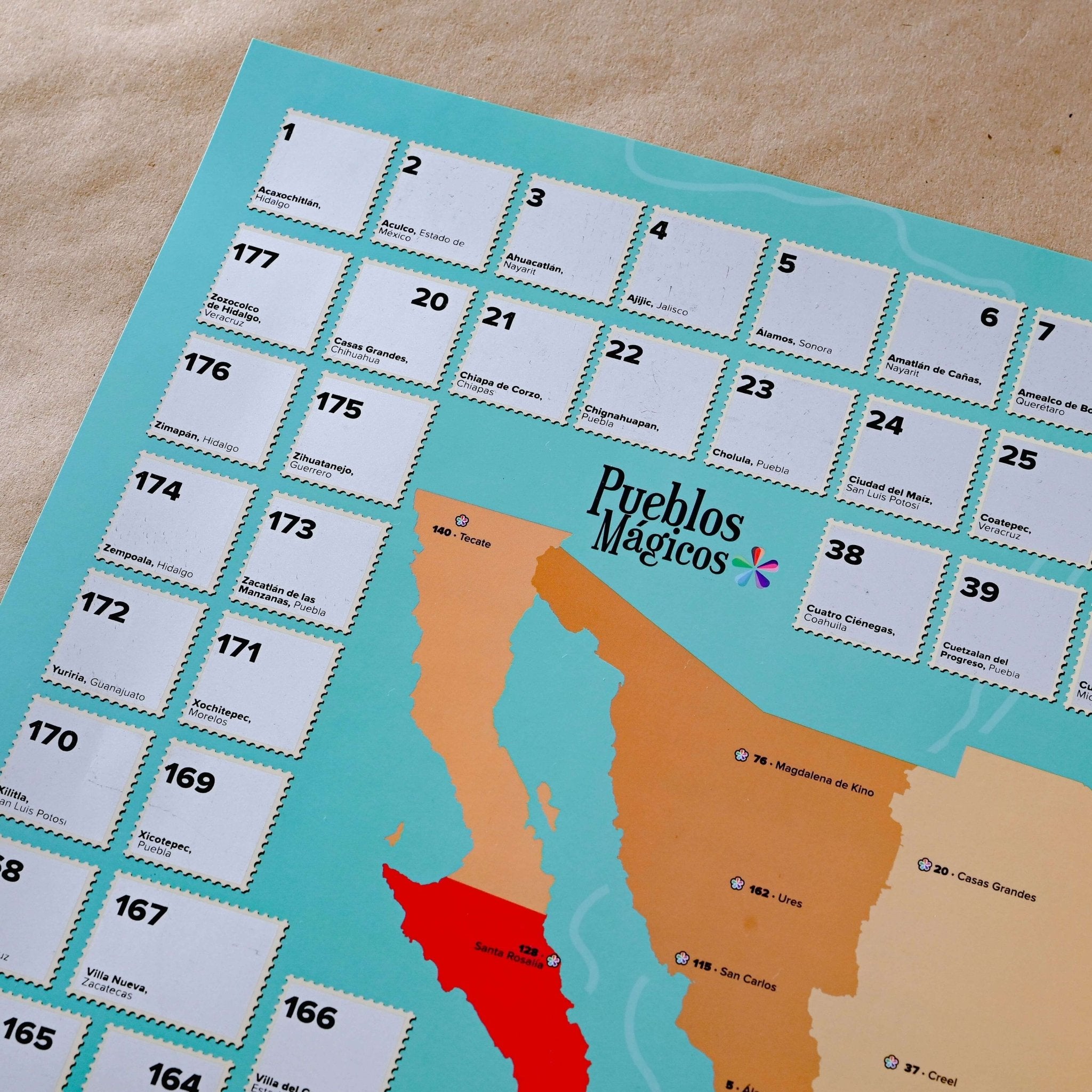 Rasca Mapa de los 177 Pueblos Mágicos de México 📣 ACTUALIZADO 2024 📣 ...